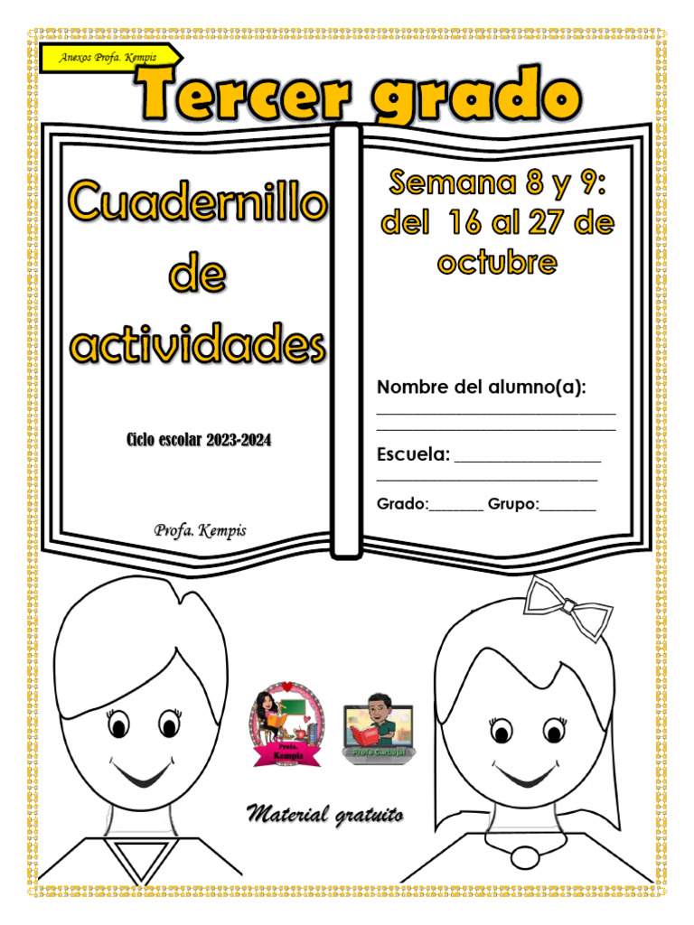 3° s8 y 9 Cuadernillo de actividades Profa Kempis | PDF | Youtube