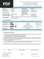 NIPT Sample Report | PDF | Medicine | Clinical Medicine