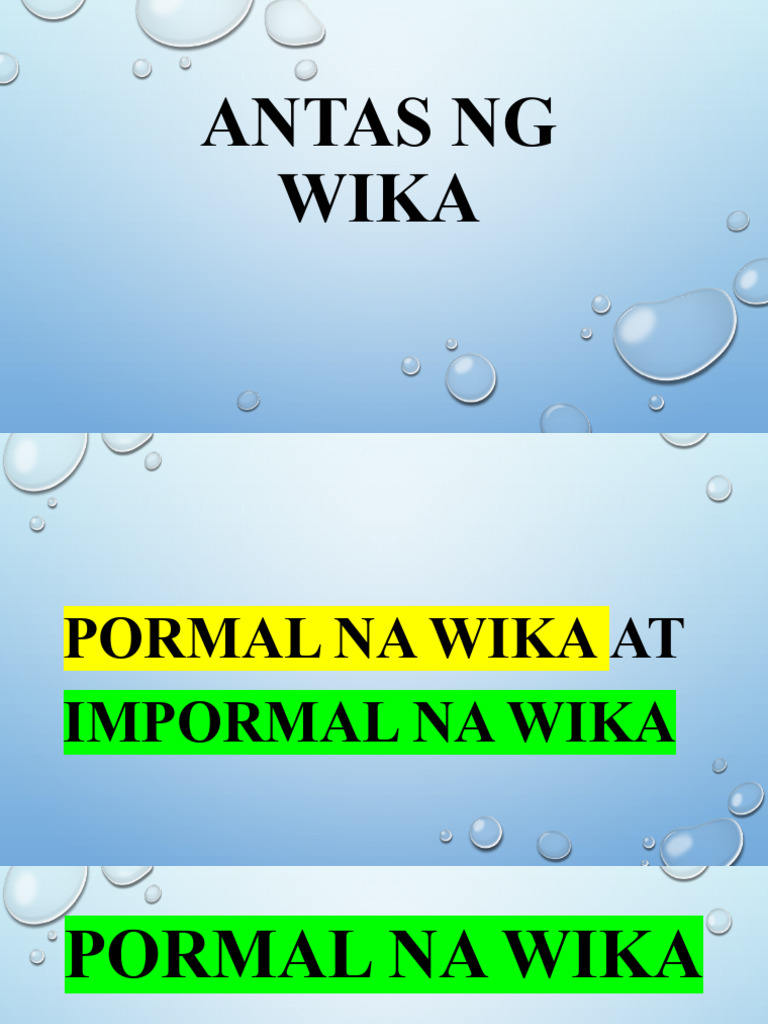 Antas NG Wika | PDF
