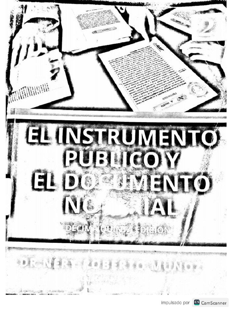 El Instrumento Publico y El Documento Notarial, Libro Nery Muñoz | PDF