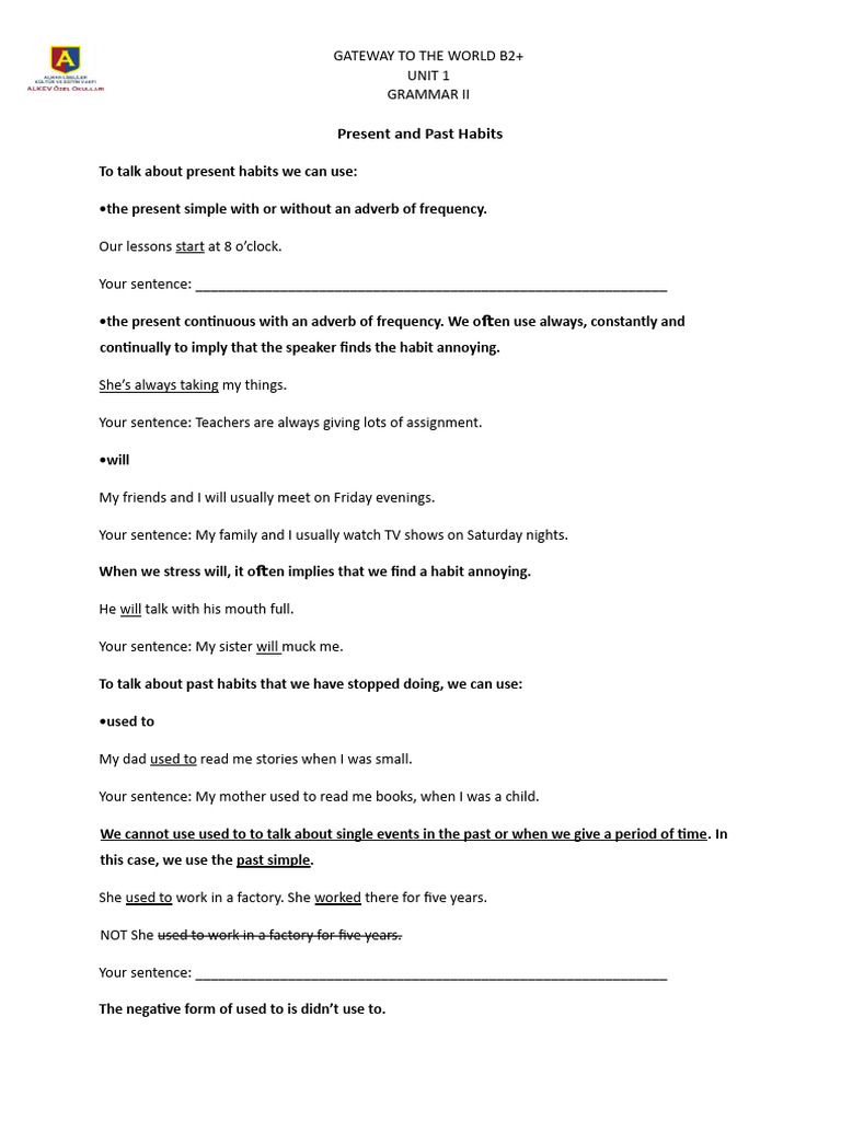 EGE ZAMAN - 2. Grammar Reference + Activities | PDF | Semantic Units | Language Families