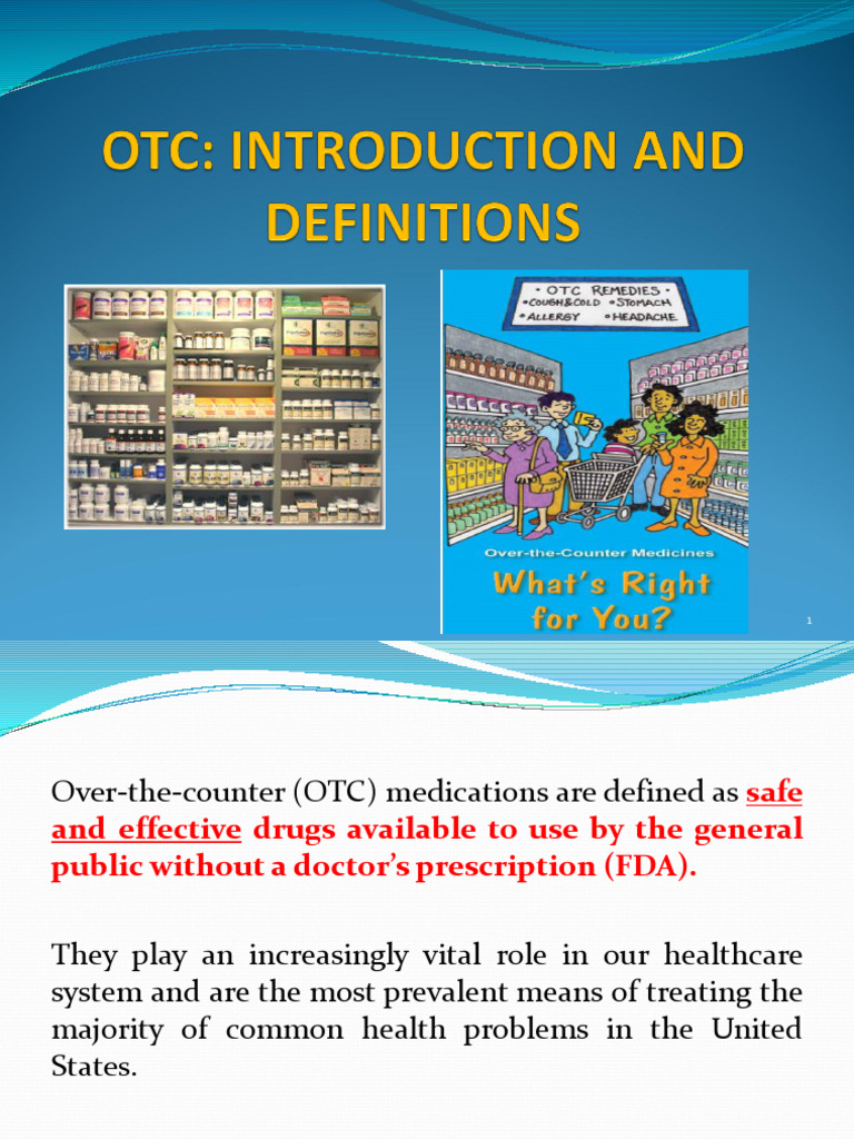 S01 OTC Introduction | PDF | Over The Counter Drug | Dietary Supplements