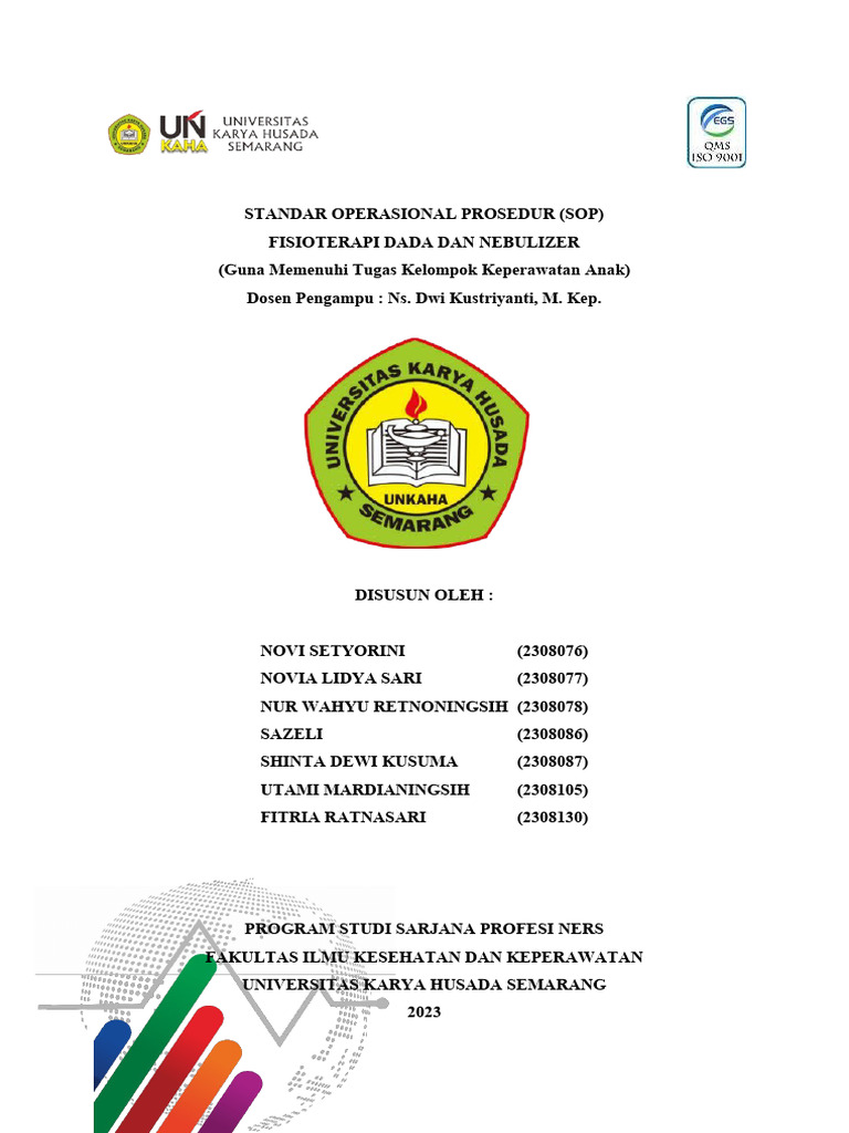 Kel 5 - Sop Fisioterapi Dada & Nebulizer | PDF