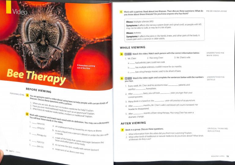 Chapter 1 - Listening - P12-Bee Therapy | PDF