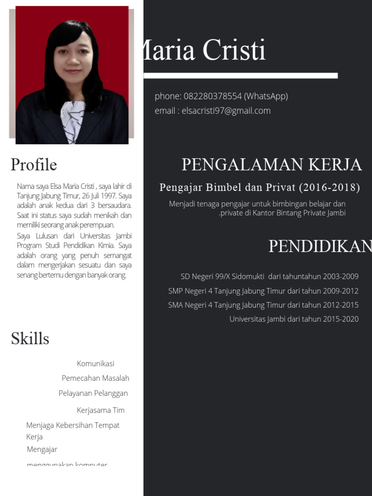 Template CV dari Pintarnya (1) | PDF