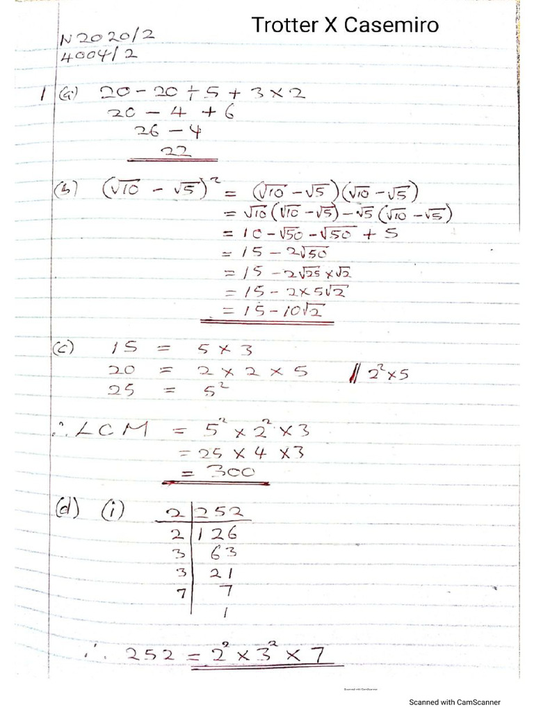 2020 Nov P2 Maths o Level Suggested Marking Guide Trotter Casemiro ... 2020 Nov P2 Maths o Level Suggested Marking Guide Trotter Casemiro ...