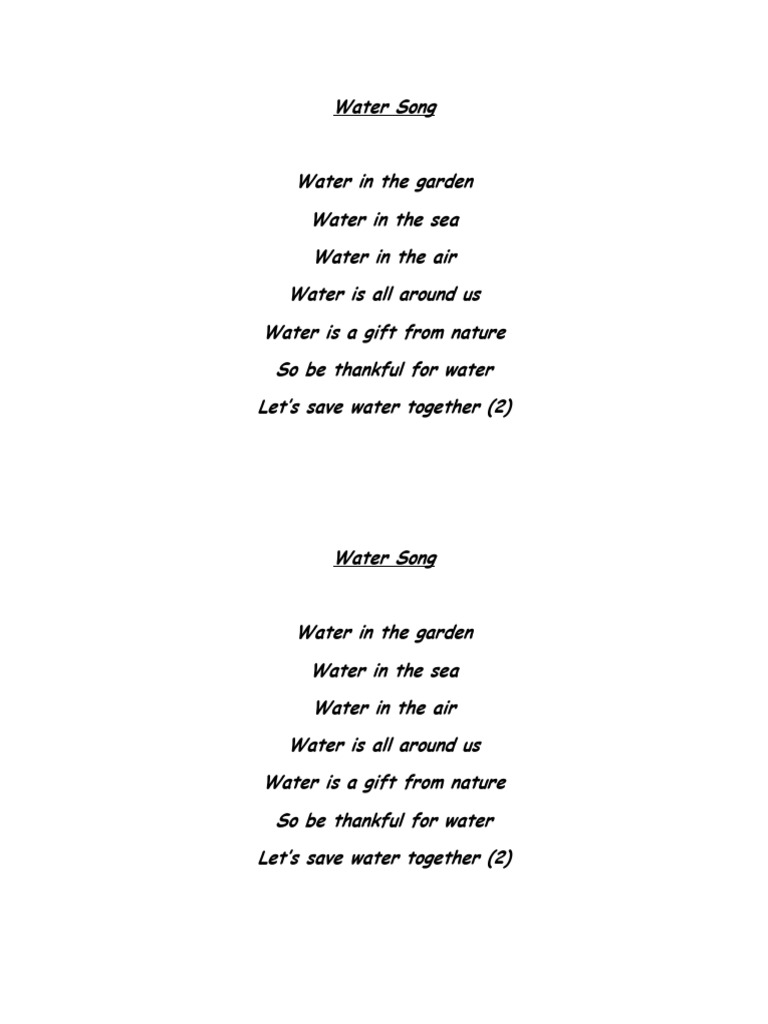 Water Song | PDF
