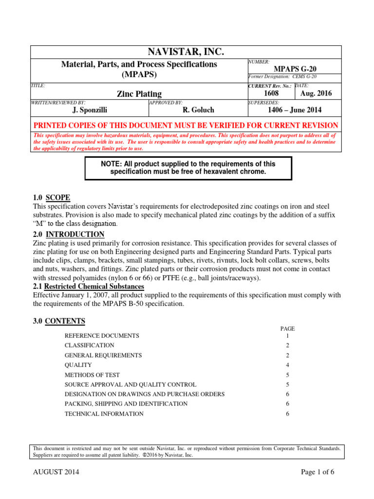 Mpaps G-20 | PDF | Screw | Corrosion
