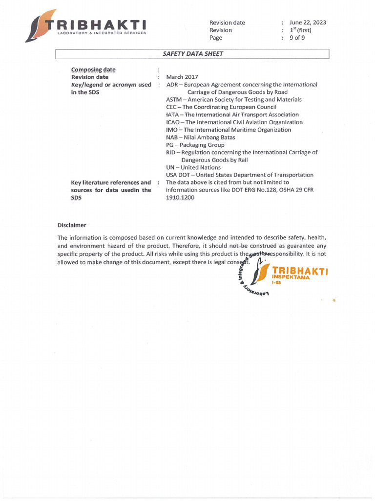 Scan MSDS Lsfo | PDF