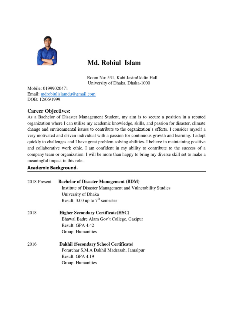 MD - Robiul Islam CV | PDF