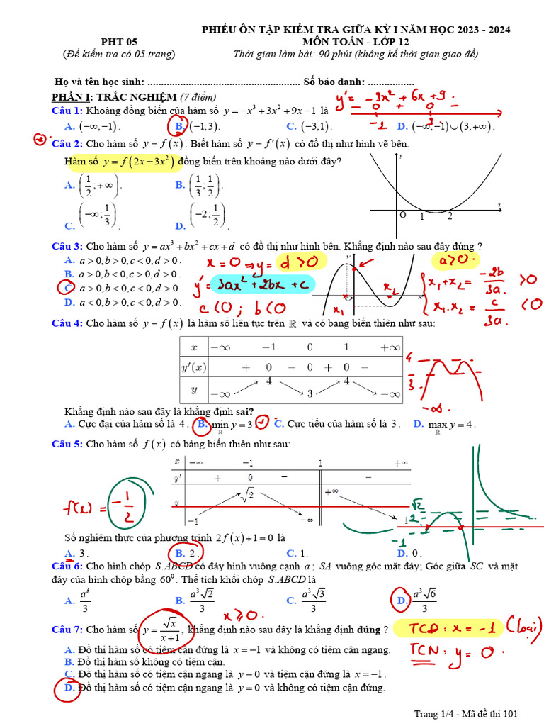 Đề 5 Ôn GK1 Viet Yen 1 Bac Giang | PDF
