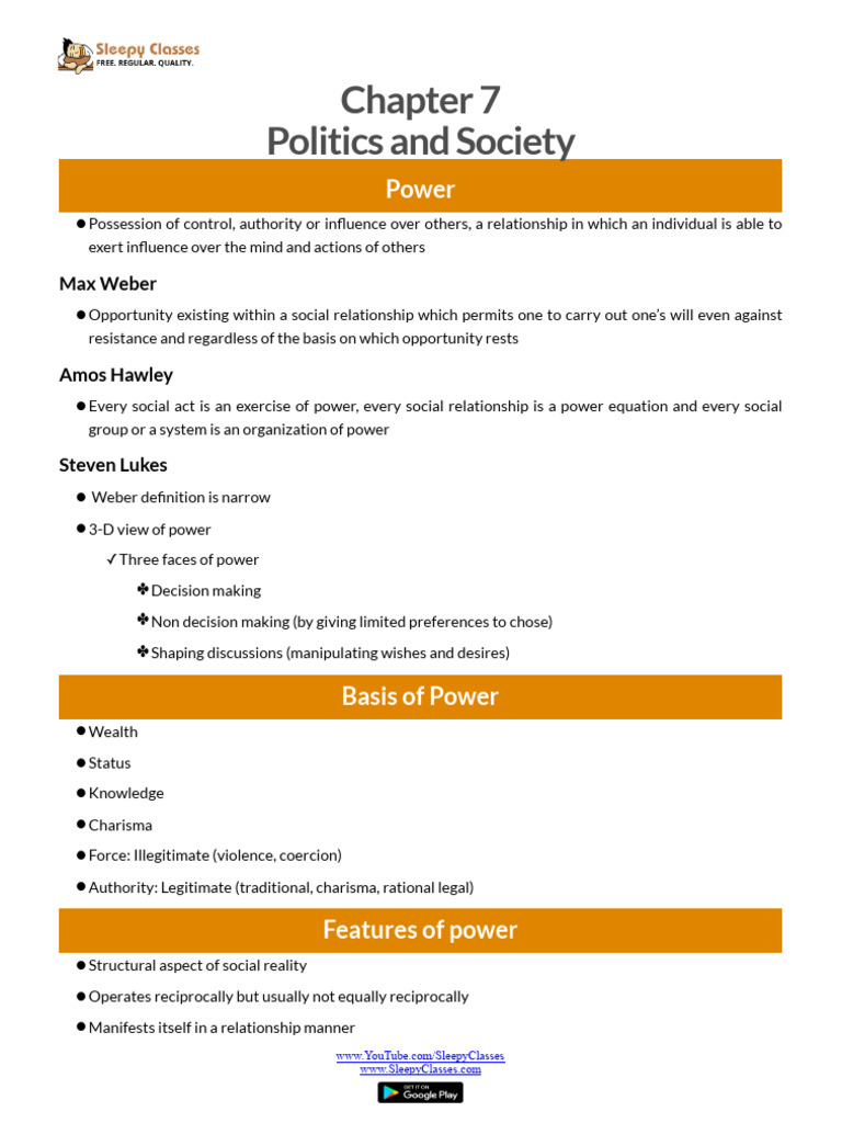 Understanding Power in Society | PDF | Power (Social And Political ...
