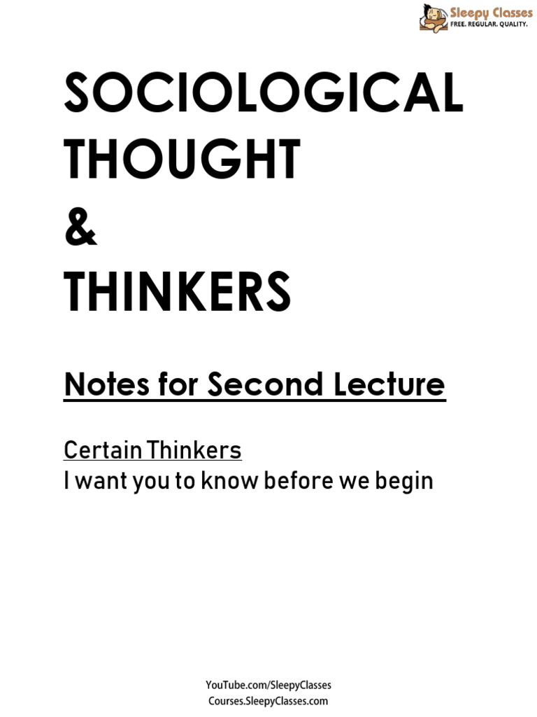 Thinkers Basics | PDF | Sociology | Science