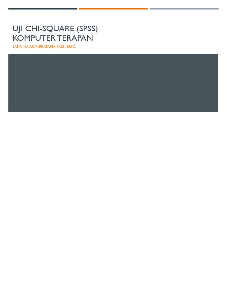 Uji Chi-Square (SPSS) | PDF