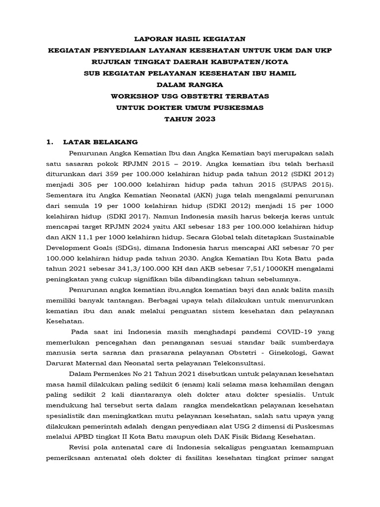 LHK Workshop USG 2023 | PDF