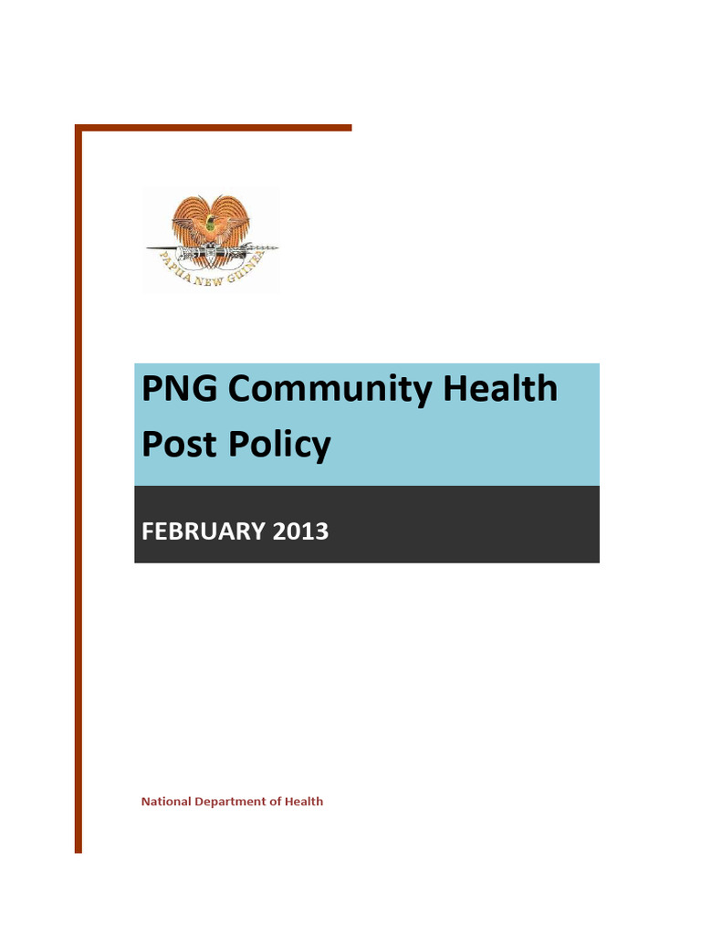 Community Health Post Policy | PDF | Health Care | Papua New Guinea