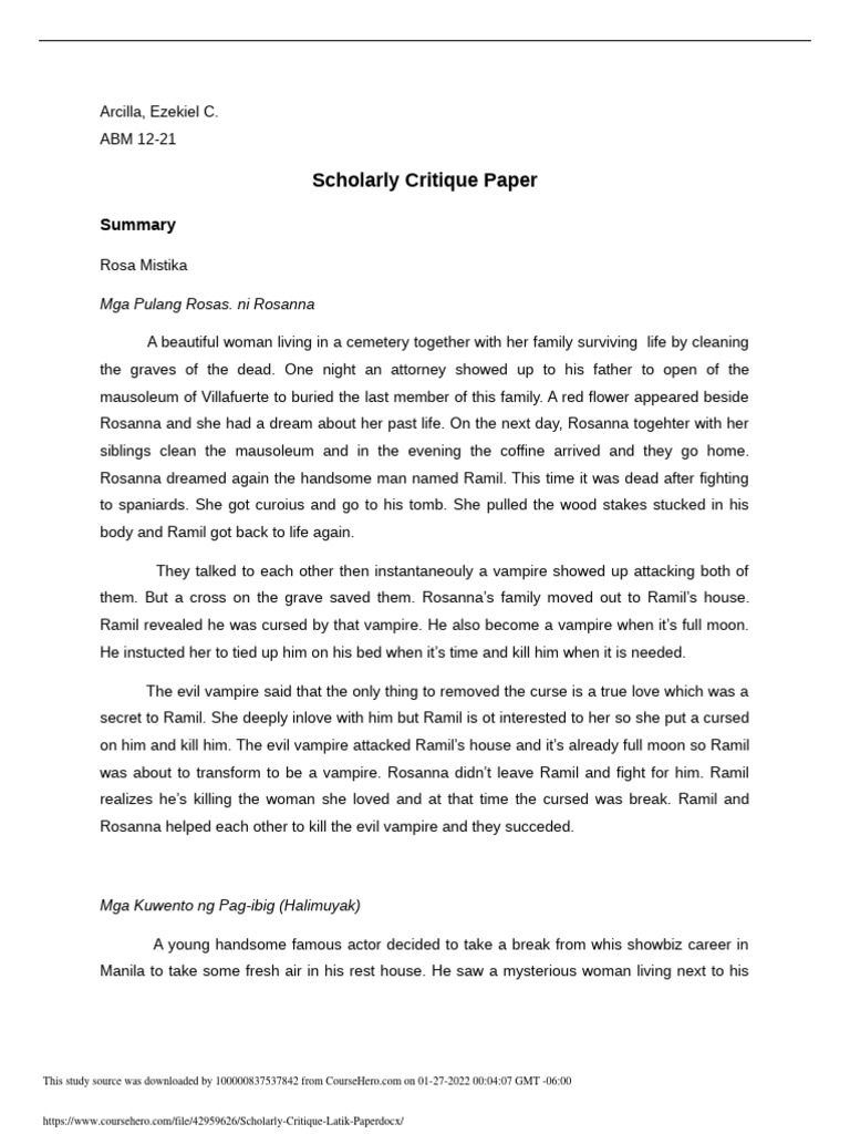 Scholarly Critique Latik Paper | PDF
