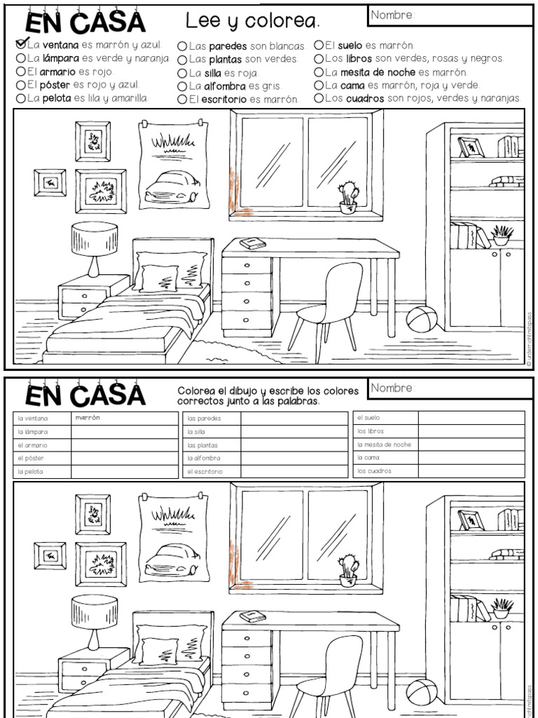 EN CASA - Lee y Colorea | PDF