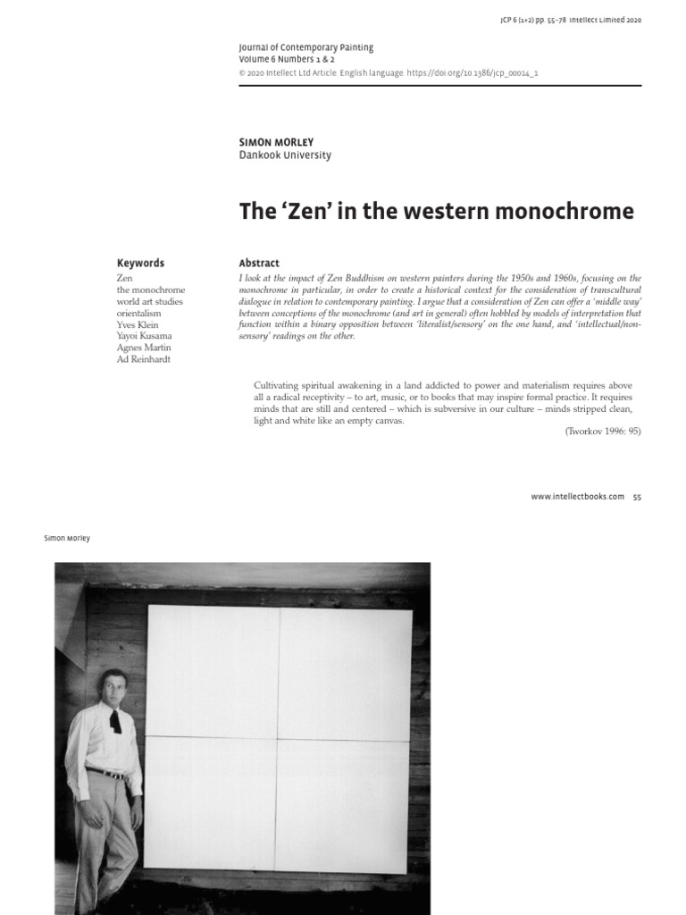 Simon Morley, 'Zen and The Western Monochrome, Journal of Contemporary ...