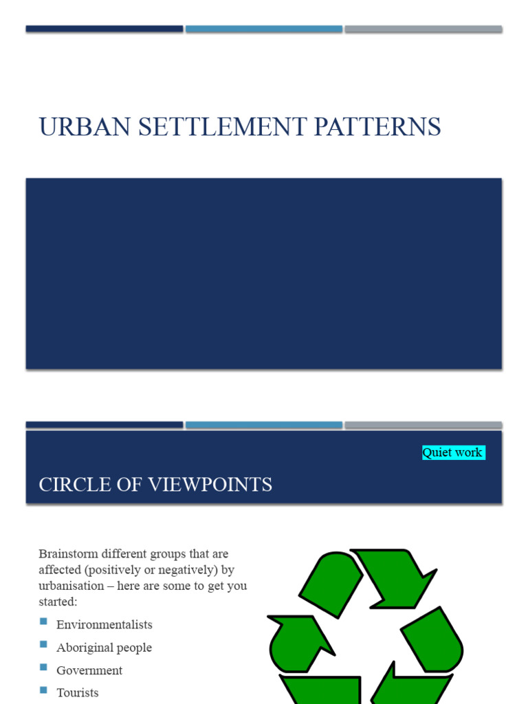 Urban Settlement Patterns | PDF | Australia | Urbanization
