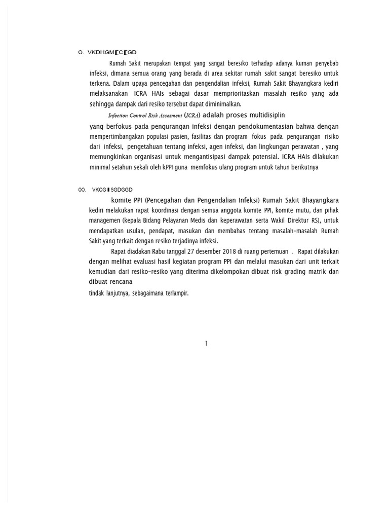 ICRA Pencegahan Infeksi RS Bhayangkara | PDF