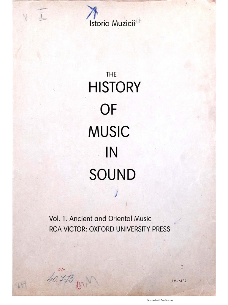 The History of Music in Sound Vol. I OXFORD UNIVERSITY | PDF