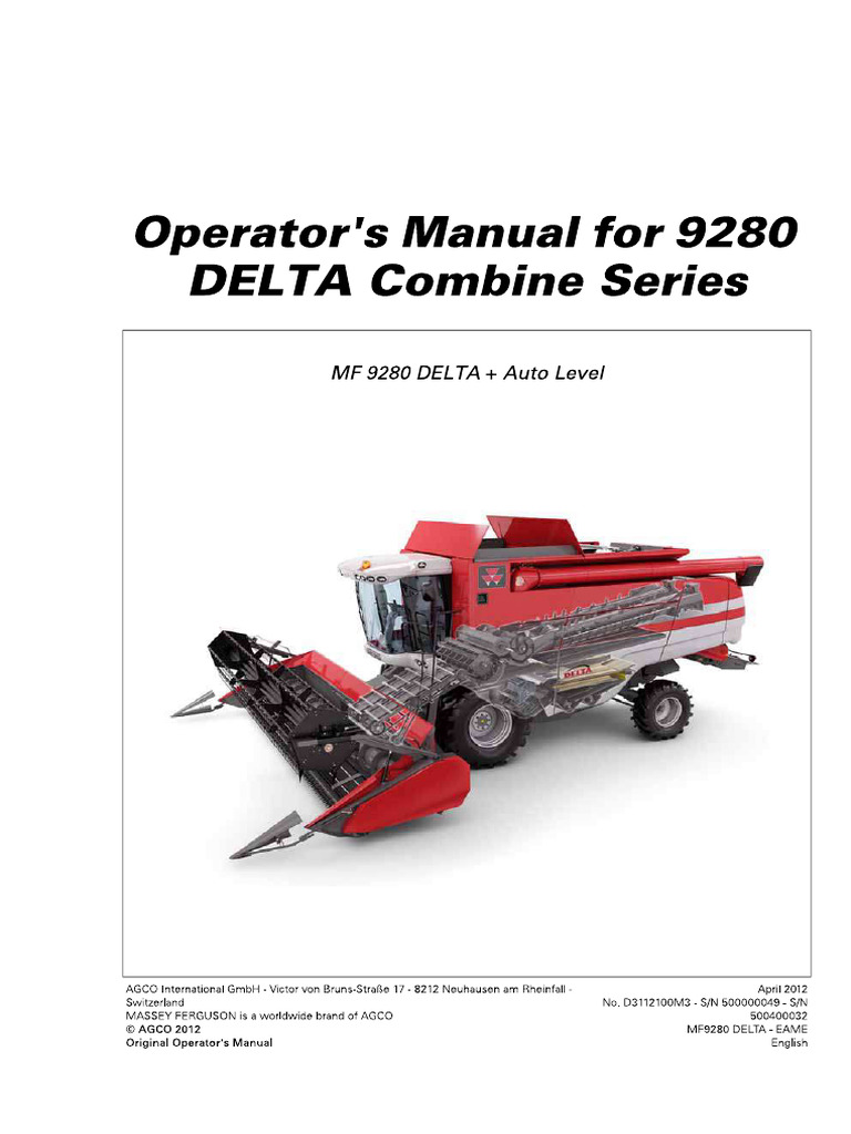 Massey Ferguson 9280 Delta | PDF