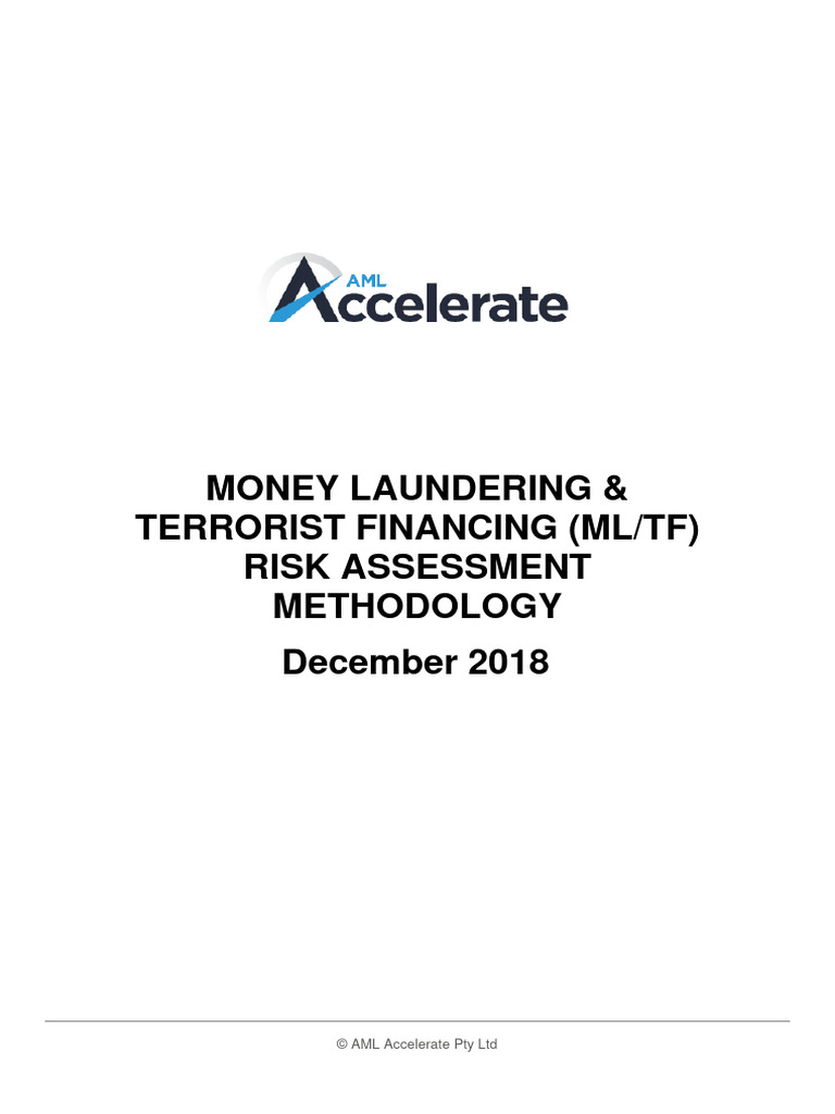 AMLA Risk Assessment Methodology Published 22 Dec 2018 | PDF | Money ...