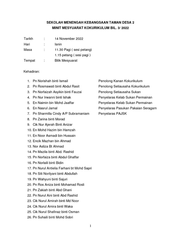 Mesy Koko Sesi PTG Bil 3 | PDF