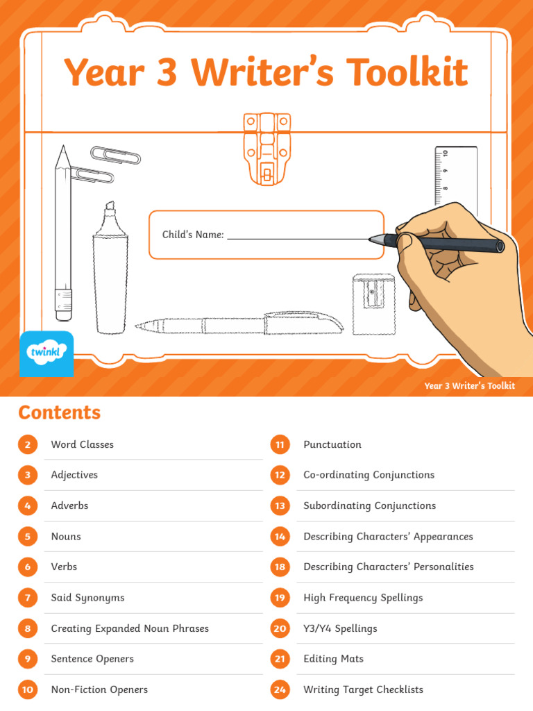 Year 3 Writing Toolkit Guide | PDF | Part Of Speech | Vocabulary