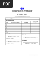 Tesda Forms | PDF