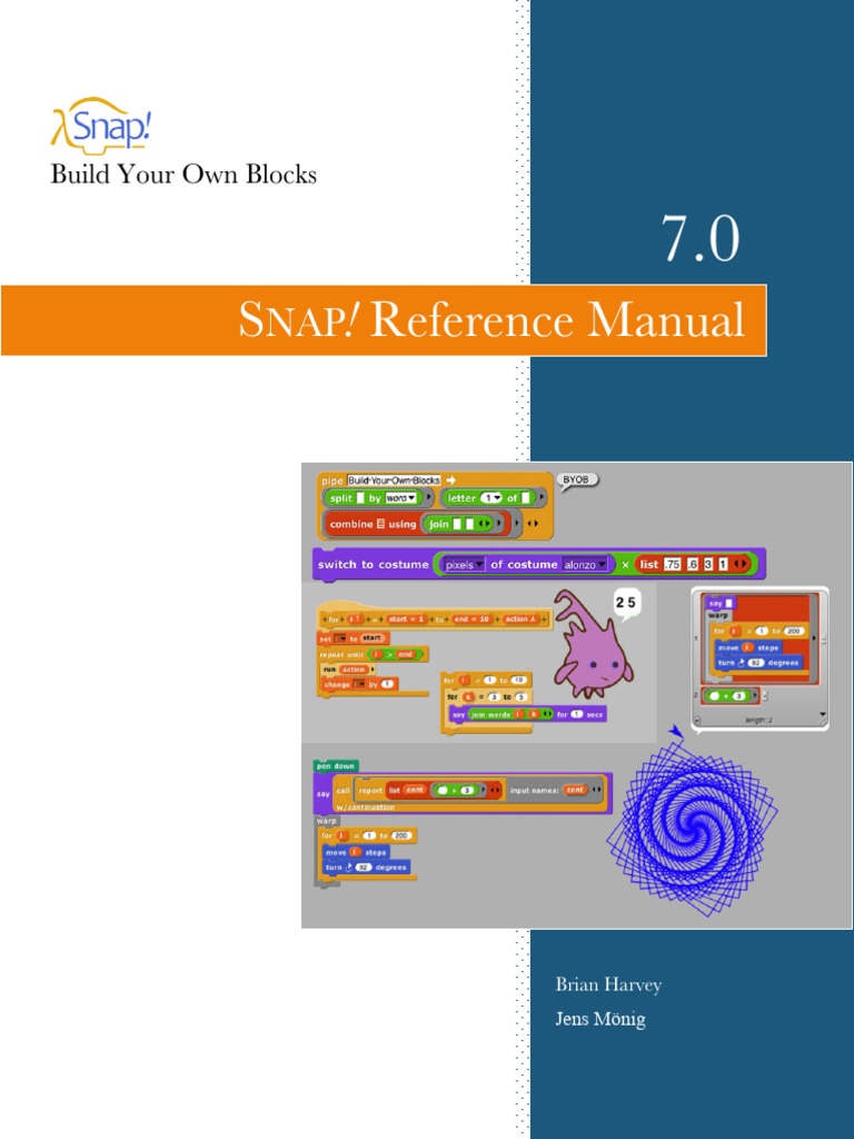 Snap Manual | PDF | Scratch (Programming Language) | Function (Mathematics)