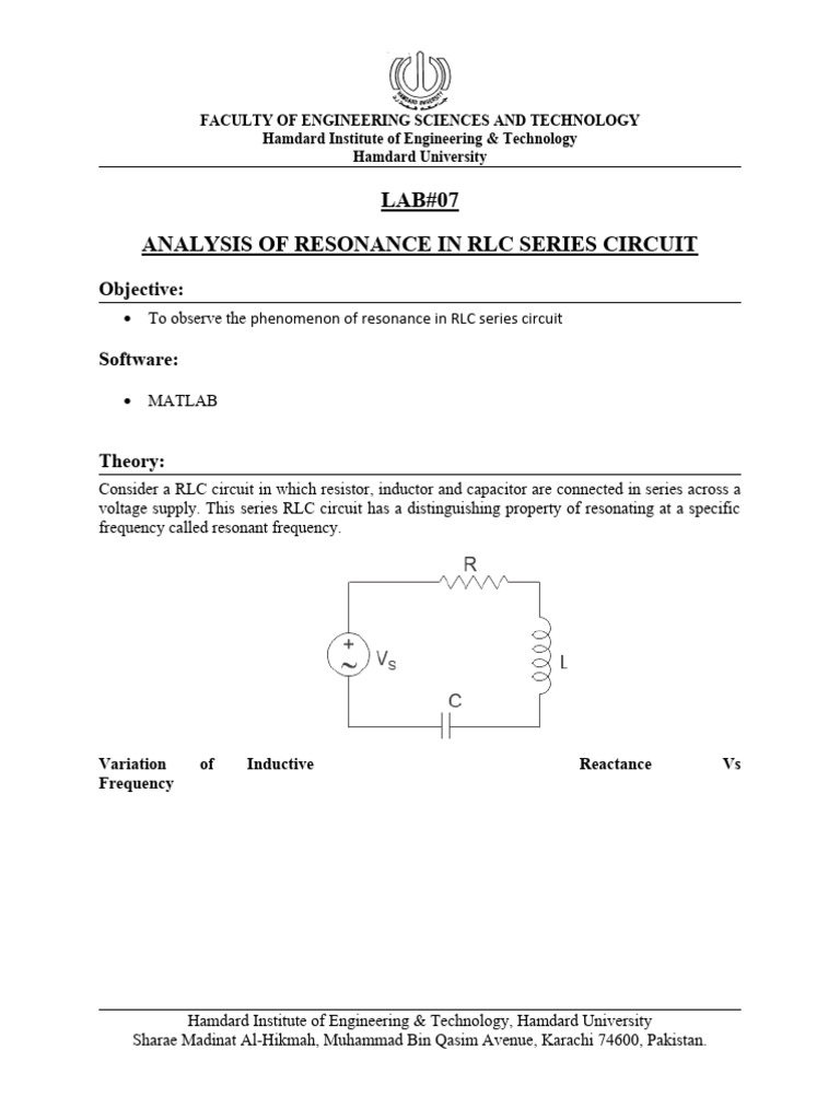 Ena Lab 7 | PDF | Electrical Network | Electrical Impedance
