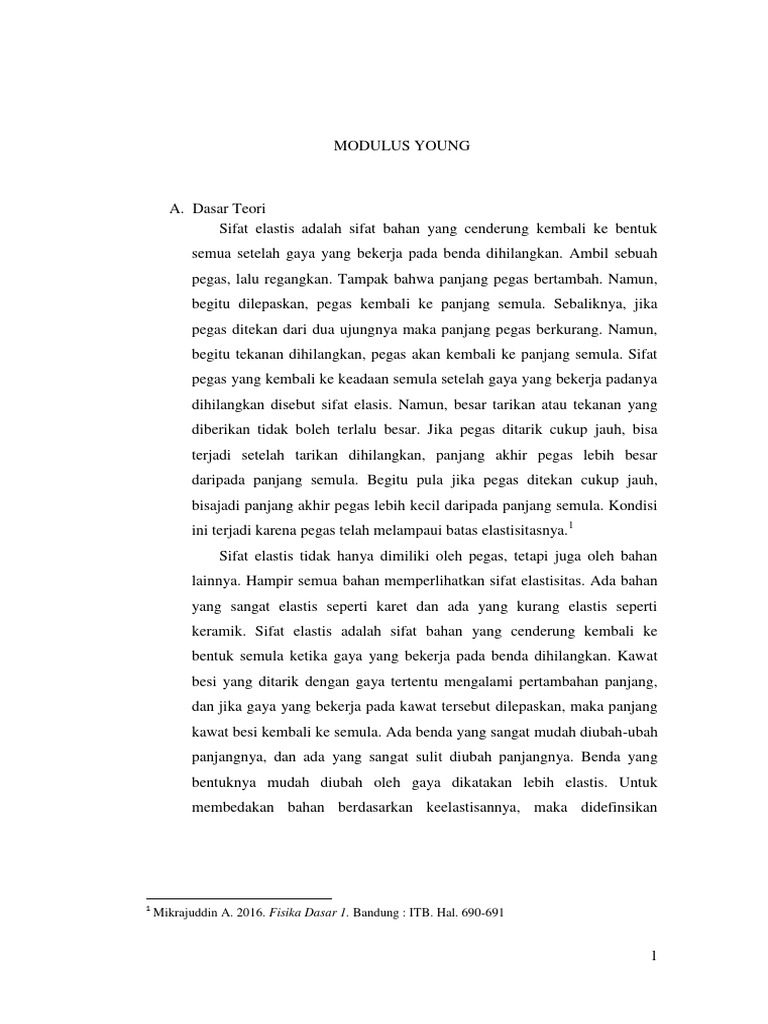 Modulus Young | PDF