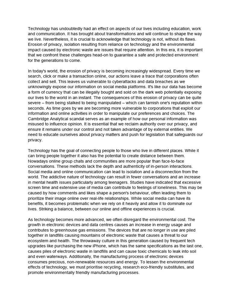 The Dark Side of Technology | PDF | Privacy | Social Media