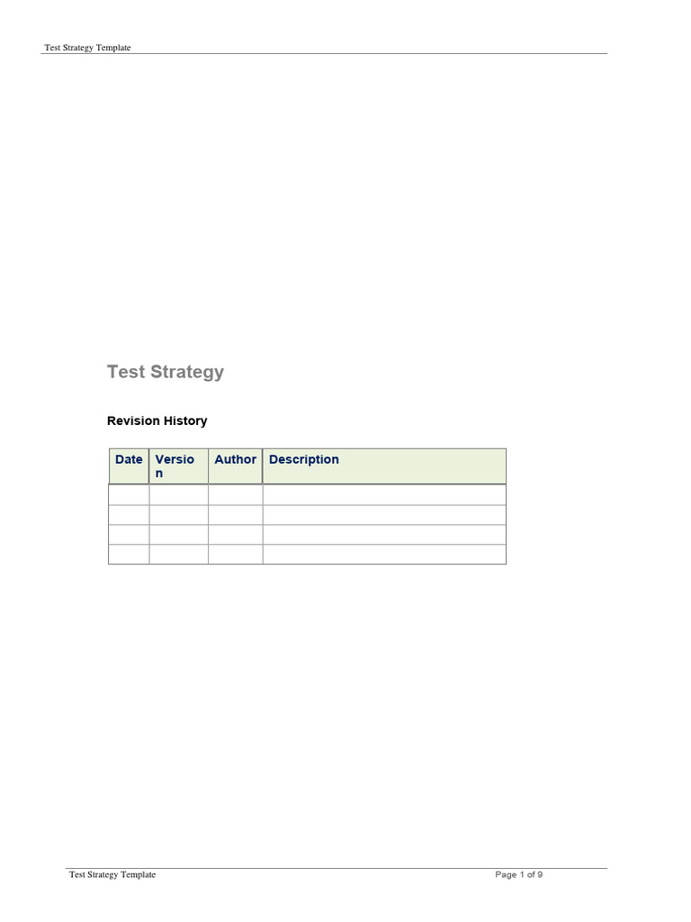 Test Strategy | PDF | Software Testing | Computing