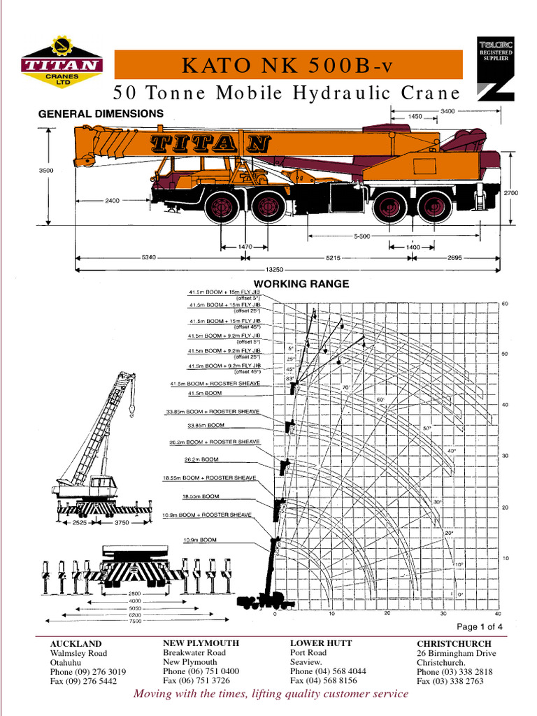Kato NK 500B 50T Crane Overview | PDF | Home & Garden | Technology ...