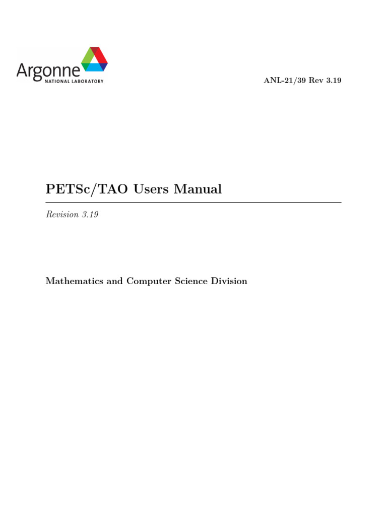 Petsc Manual | PDF