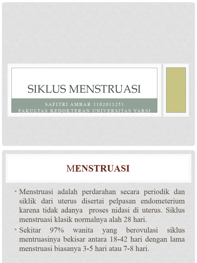 SIKLUS MENSTRUASI | PDF
