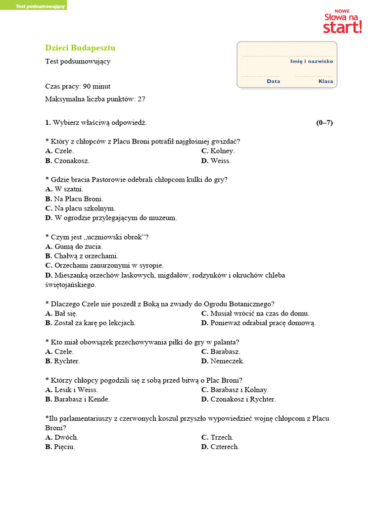 Archivetemp Chlopcy Z Placu Broni Lektura Obowiazkowa Test ... Archivetemp Chlopcy Z Placu Broni Lektura Obowiazkowa Test ...