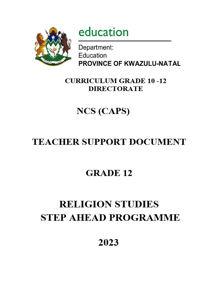 GR 12 Step Ahead Teacher Document | PDF