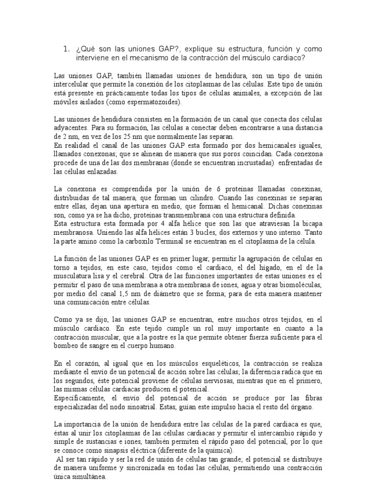 Las Uniones GAP | PDF | Músculo | Contracción muscular