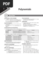 CBSE Class 9 Mathematics Worksheet - Polynomials | PDF | Polynomial | Factorization