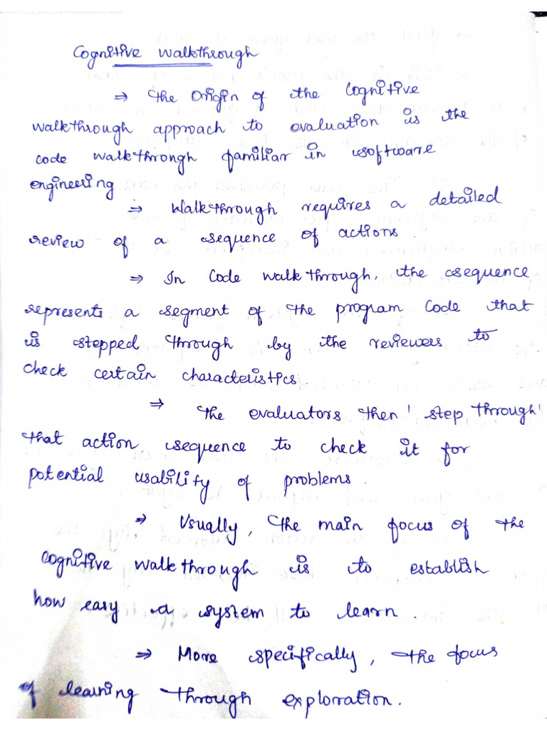 Cognitive Walkthrough | PDF