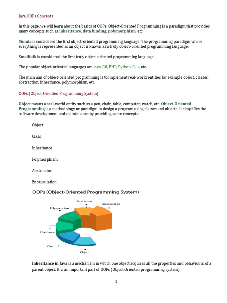 Java Class Pdf Inheritance Object Oriented Programming Class