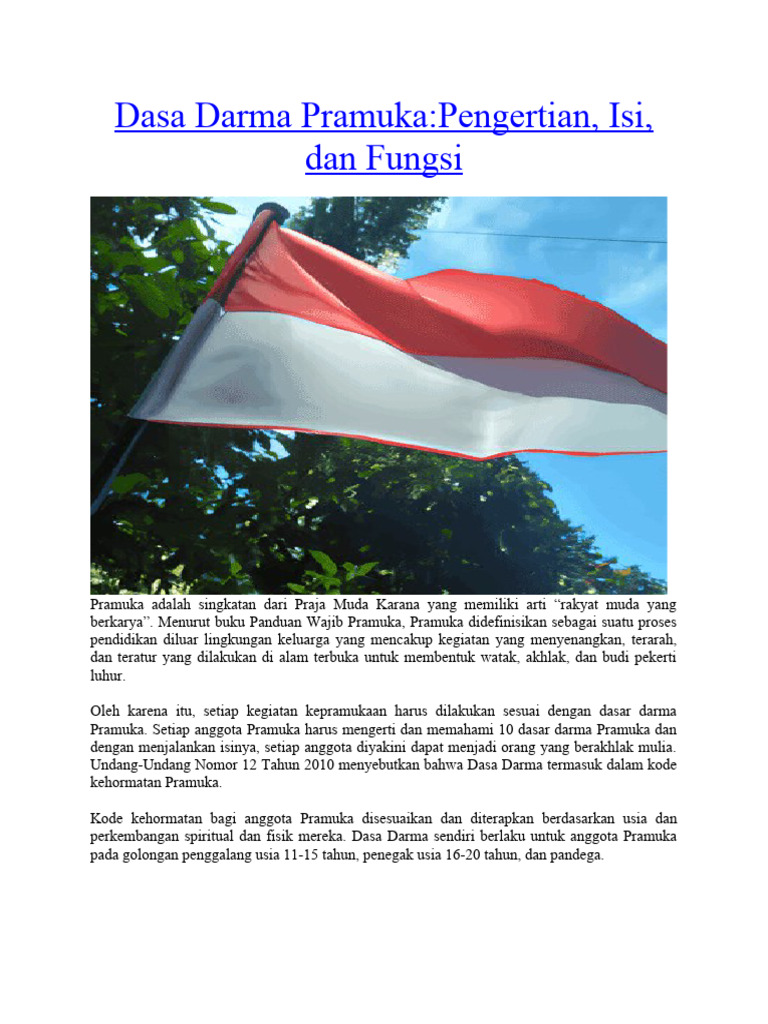 Dasa Darma Pramuka | PDF