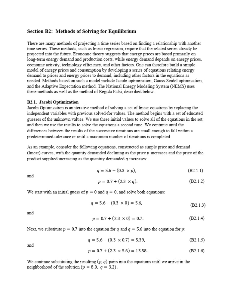 Handbook Section B2 - Solving For Equilibrium | PDF | Mathematical ...
