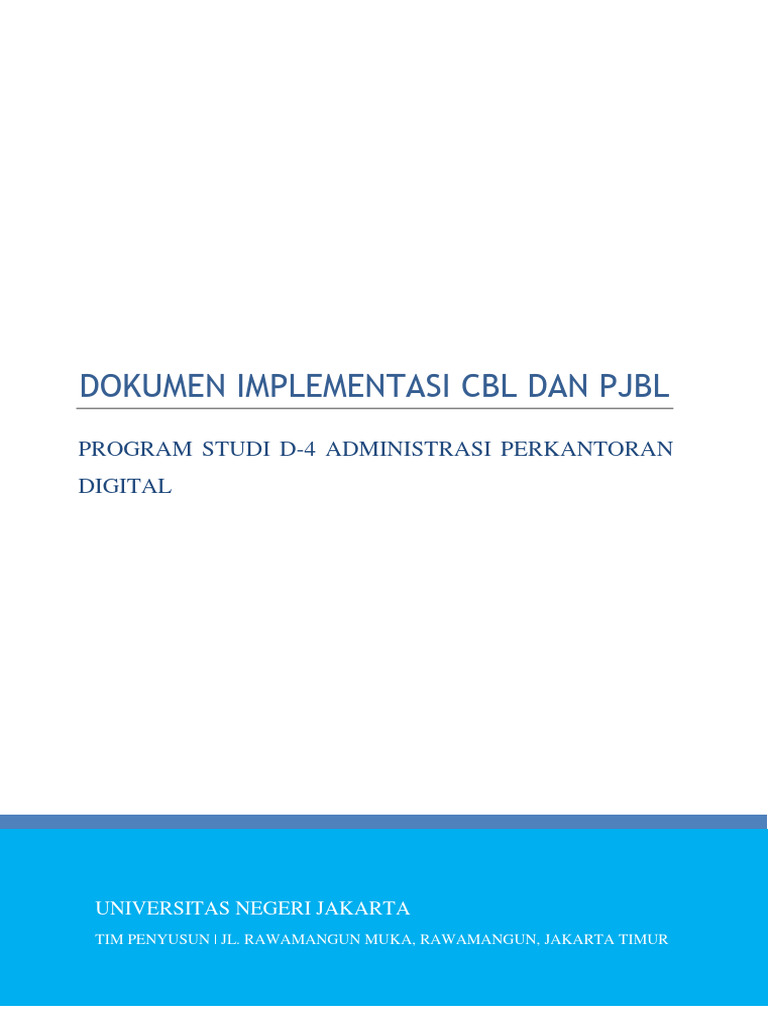 Dokumen Implementasi CBL Dan PJBL D 4 ADMINISTRASI PERKANTORAN DIGITAL September 2022 | PDF