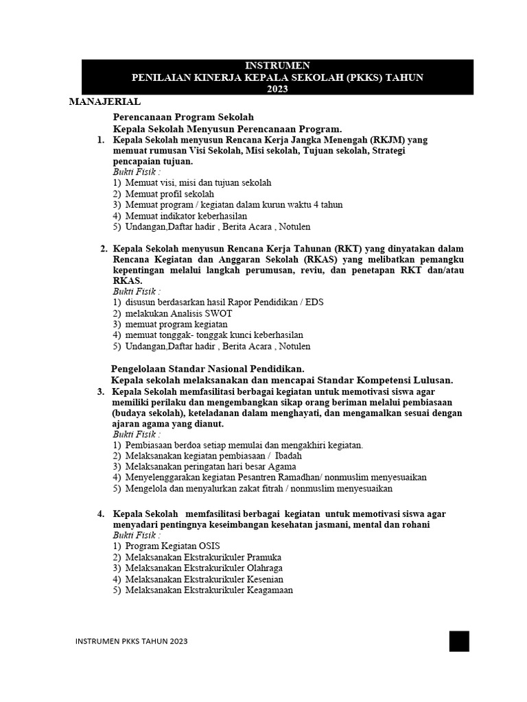 Instrumen PKKS 2023 | PDF | Karier & Perkembangan