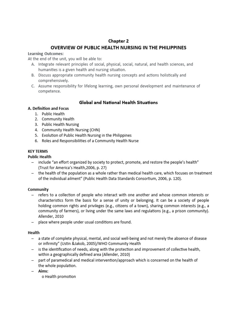 Chapter 2 Chn Pdf Nursing Community
